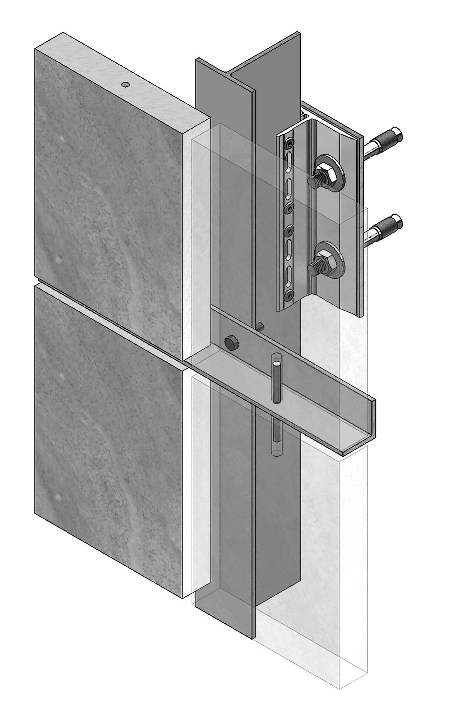 Forte hliníkové konstrukce pro kamenné desky fasád | ILTEGRO